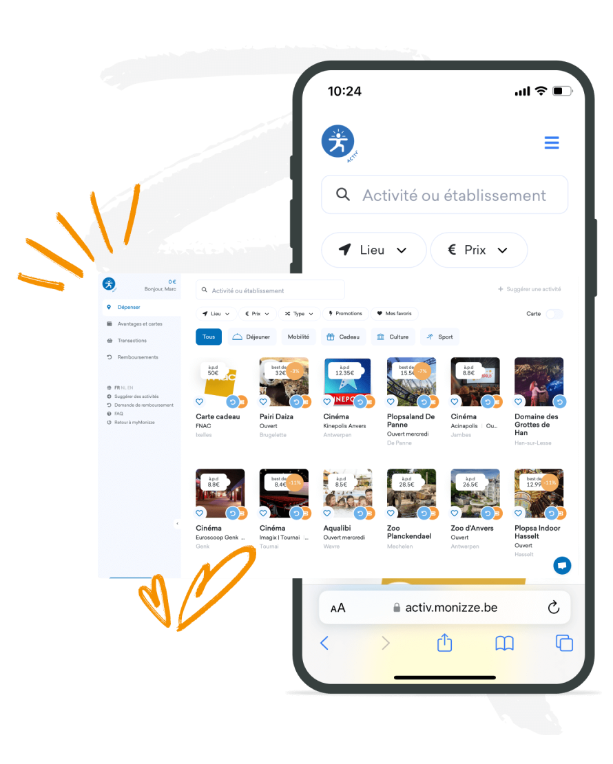 Où puis-je utiliser les chèques sport et culture de Monizze Activ en ...