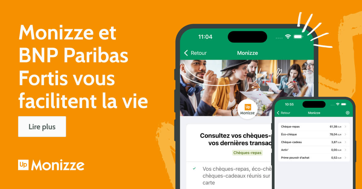 Consultez le solde de vos chèques Monizze via BNP Paribas Fortis