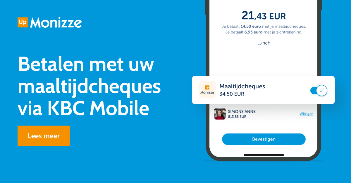 Betaal met uw maaltijdcheques via KBC Mobile